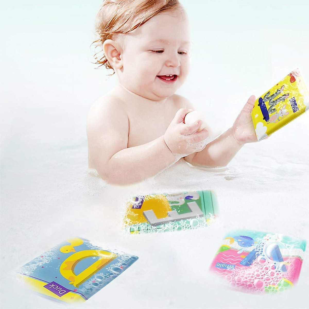 26 PCS Baby Soft Alphabet Cards Toys,Baby Bath Toy ABC Alphabet Baby Flash Cards Early Learning Educational Toy,Washable Waterproof Letter Toys for Toddler Kid Boy Girl 0 1 2 3 4Y