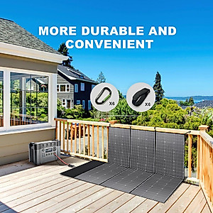 ALLPOWERS R4000 + SP039, 3600Wh 3600W LiFePO4 Expandable Portable Power Station With 600W Portable Solar Panel Included, 30A RV Outlet, Voice Control, UPS Solar Generator With Panel In