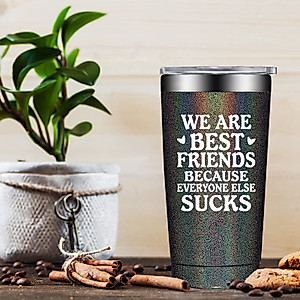 Fufendio Gifts for Women Friends - Best Friend Birthday Gifts for Women - Friendship Gifts, Valentines Day Gifts for Friend Female - Insulated Coffee Mug Tumbler Cup