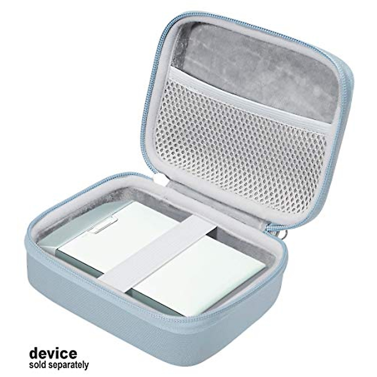 WGear Protective Case for Fujifilm SHARE SP-2 Smart Phone Printer, Mesh pocket for cable and printing paper (Sky Blue)