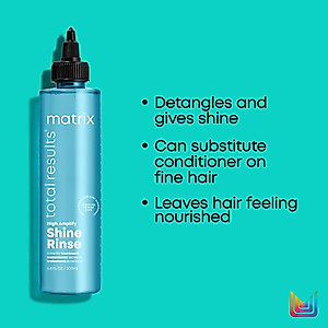 Matrix High Amplify Shine Rinse Lamellar Treatment | Conditioning Hair Treatment | For Volumizing and Detangling Hair | Adds Shine | Salon Treatment | 6.8 Fl. Oz. | Vegan