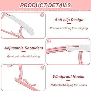 30 Pack Baby Hangers for Nursery Closet, Kids Baby Clothes Hangers Space Saving Adjustable Non-Slip Toddler Infant Clothes Hangers with Windproof Buckles for Baby Childrens Newborn Gifts, 11-14"