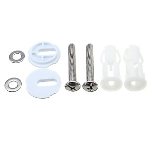 ALIWS Woodscrews,Multi-Purpose Screws,2Pcs Top Fix Toilet Cover Seat Screws Well Nut Pan Fixing WC Blind Hole Fitting Kit for Universal Toilet Seat Hinges Commode-Default