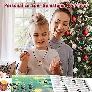 Advent Calendar 2023 Crystals for Kids with 24 Days Christmas Countdown Surprises, Natural Mineral & Rock Stone for Learning, Collection, Scientific Gift for Girls & Boys & Geology Enthusiasts
