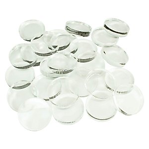 LITKO Round Bases | 27mm Circle | Compatible with Star Wars: Legion | Pack of 25 | (6mm Clear Acrylic)