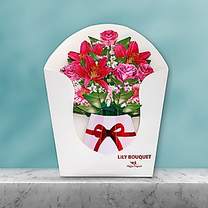 Birthday Cake Pop Up Birthday Card, 3D Greeting Pop Up Birthday Card, Happy Birthday Card For Men, Women, Her, Him, Husband,With Message Note & Envelop,Size 7 X 5 Inch (Hummingbird (Chrysanthemum))