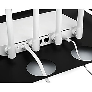 DS. DISTINCTIVE STYLE Projector Shelf Wall Mount Router Shelf Compact Aluminum Small DVD Player Shelf (Black)