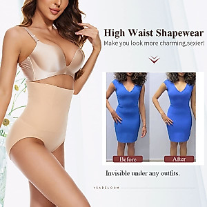 Ysabeloom Tummy Control Shapewear Panties for Women High Waist Body Shaper Briefs Shaping Underwear Panty