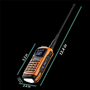 [Chirp & APP Programming] Radioddity GS-5B Dual Band Ham Radio Handheld, BT APP Programming Long Range Two Way Radio, Dual PTT, 2000mAh USB Rechargeable Battery & High Gain Antenna