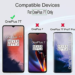 Ibywind Screen Protector For OnePlus 7T,with 2Pcs Tempered Glass,1Pc Camera Lens Protector,1Pc Backing Carbon Fiber Film [Fingerprint Reader,Easy to install]