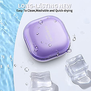 CACOE Transparent Cute Case for Samsung Galaxy Buds 2 Pro Case (2022)/ Samsung Galaxy Buds Pro (2021)/Galaxy Buds 2 /Galaxy Buds Live, Silicone Protective Earbuds Charging Cover with Keychain