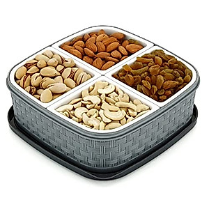 SHOPHOLIC Multipurpose Plastic Dry Fruit Storage Container Serving Box