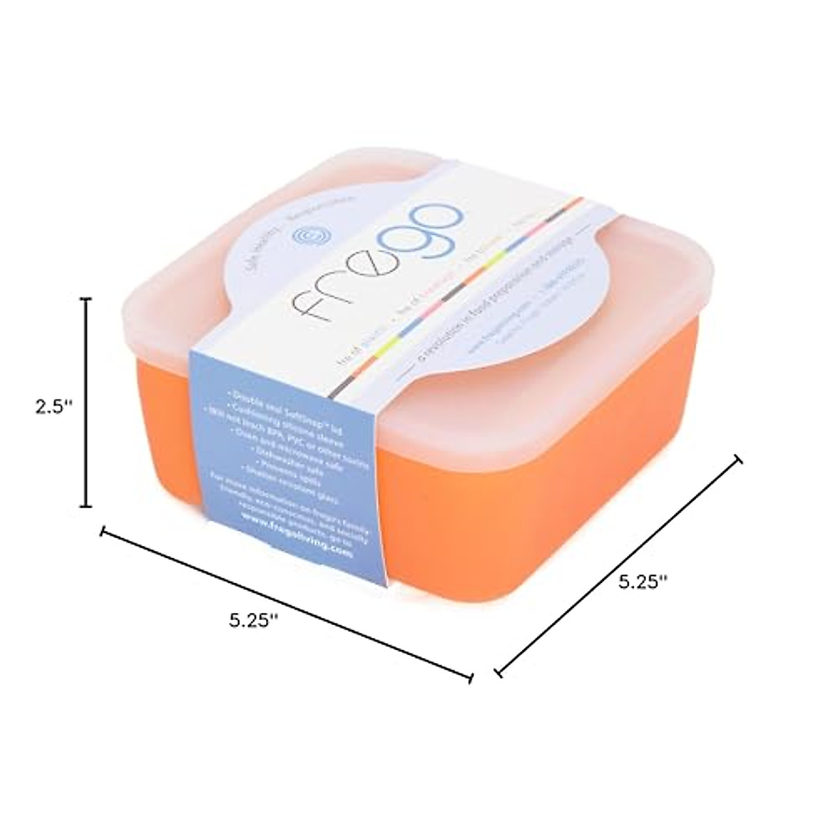 Frego 798304217261 Food Container, 2-Cup, Orange