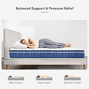 Sweetnight Full Mattress, 8" Full Size Hybrid Mattress with Gel Memory Foam & Individually Pocket Springs