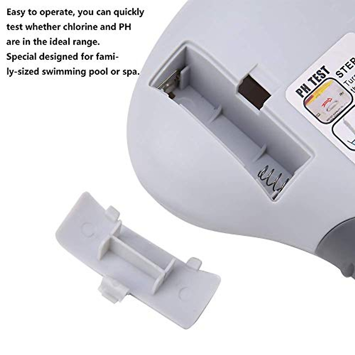 Hakeeta PH Tester, pH Meters, for Swimming Pool, Water Quality Analyzer, with Probe, Easy to Set Up, Quick Testing, Adjust pH of The Pool, for Pools, Aquariums