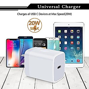 Type C Wall Adapter for Samsung Galaxy S21 FE S23 S22 Ultra S20 Plus A03S F23 A13 A23 A33 A53 A73,20W PD 3.0 USB C Wall Charger Plug Fast Charging Block for iPhone 14 13 12 11 Pro Max,SE,XR,8 7 6 Plus