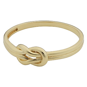 Kooljewelry 14k Yellow Gold High Polish Love Knot Ring (size 7)