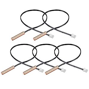 uxcell 5 Pcs 10K NTC Thermistor Probe 15.7 Inch Sensitive Temperature Sensor Kit for Air Conditioner