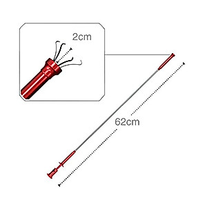VViViD Stainless Steel Flexible 2 Feet Magnetic Pick-Up Claw Grabber Tool W/LED Light