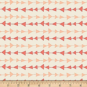 Art Gallery Fabrics Art Gallery Hello Bear Follow Me Peach Fabric, Orange