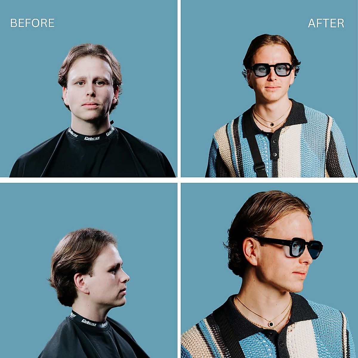 Gelactica Max Control Hair Gel for Men, Alcohol-Free, Strong Hold Styling Gel, Natural Extracts for Long-Lasting Hold and Shine, Slick Back Hair Style 32 Oz