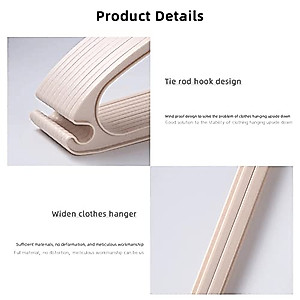 YASEZ 20pcs Plastic Clothes Hanger for Adults Children, No Trace, Non Slip, Stackable Storage Hanger Drying Racks for Wardrobe Balcony (Color : D, Size : 41.7 * 1.5 * 21.2 cm)
