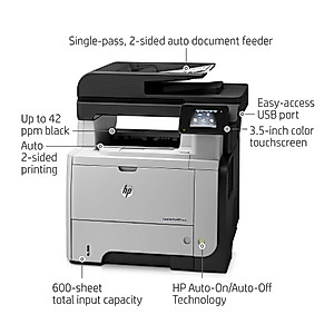HP Laserjet Pro M521dn All-in-One Monochrome Laser Duplex Printer, Amazon Dash Replenishment Ready (A8P79A)