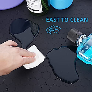 MEIKEYI Under Sink Mat - Kitchen Sink Mats Cabinet Liner Silicone Drip Tray 34" x 22" Unique Drain Function Design , Under Sink Mats for Kitchen Waterproof Bathroom Cabinet Equal Multiple Scenes