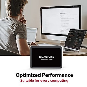 Gigastone SATA SSD 1TB (2-Pack) 2.5 inch SSD 520MB/s Upgrade Laptop PC Memory and Storage PS4 HDD Replacement 2.5" Internal Solid State Hard Drives SATA III SLC Cache 3D NAND Increase Performance