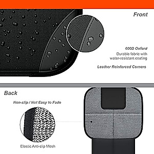 Luckybay Car Seat Protector, 2 Pack Kids Seats Protector XL Size with Thickest Padding and Non-Slip Backing, 2 Mesh Pockets, Durable, Waterproof 600D Fabric, PVC Leather for Baby, Kids, Pet (2 Pack)