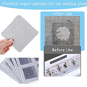 Wernagen Self Adhesive Window Screen Repair Patch Kit 12 Pieces of 2 Sizes Door Replacement for Quick Tent Mesh Cover Hole 4 ''x 4''