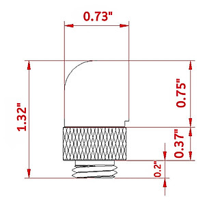 Dracaena 6 pack G1/4" thread Male to Female Extender Fitting, 90° Rotary Fitting Adapter Connector for Computer Water Cooling System, White
