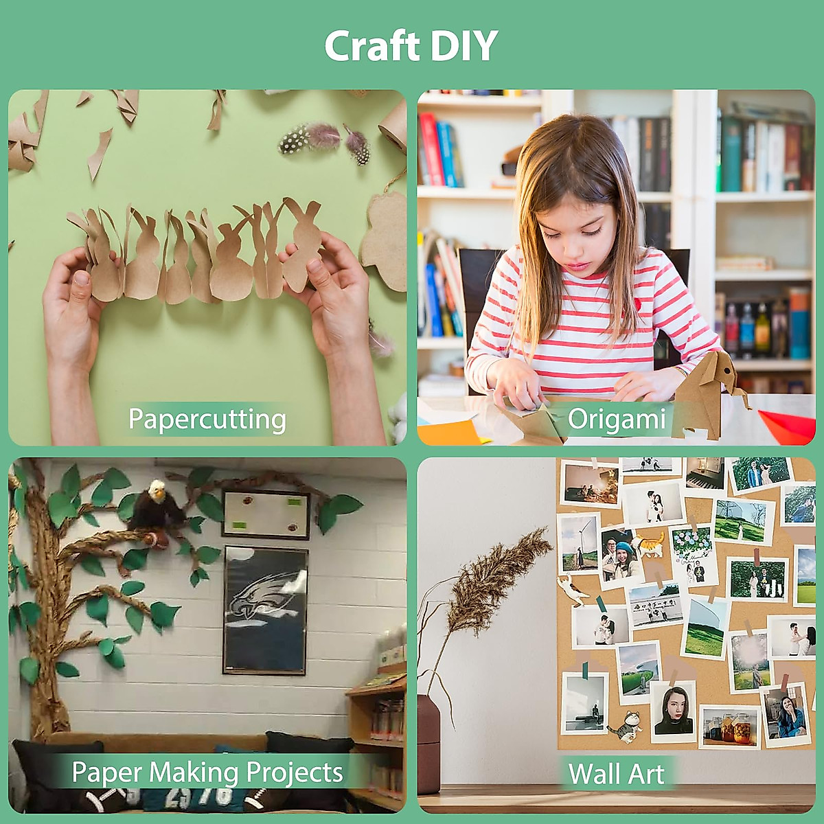 OcePor Brown Paper Roll 17.8"×1200"(100 ft), Craft Paper, Kraft Paper Roll, Wrapping Paper, Packing Paper for Moving, Gift Wrapping, Wall Art, Table Runner, Floor Covering, Bulletin Board, Arts Crafts