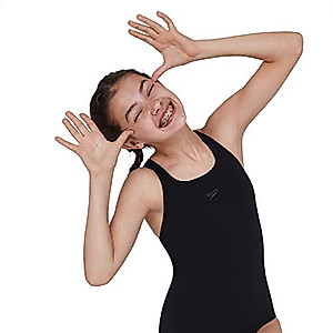 Speedo Essential Endurance+ Medalist Girls Swimsuit Age 5-6 Black