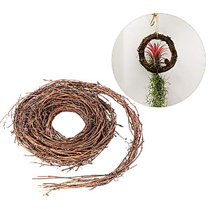Grapevine Wreath Natural Vine Branch Decorative Wooden Twig Garland for DIY Crafts Home Wedding Holiday Party Decor
