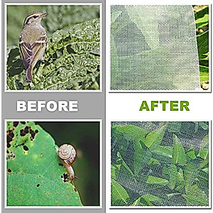 2 Pack 10 ft x 15ft Garden Insect Screen - Insect Barrier Netting Mesh Bird Netting Garden Plant Cover for Protecting Plants Vegetables Fruits Flowers from Birds & Insects