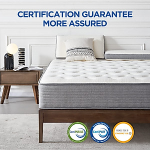 DH DIGLANT HOME King Mattress,10" Memory Foam Hybrid Tight Top Mattress with Pocket Spring,Medium-Firm Foam Mattress Sleep Motion Isolation, Supportive Pressure Relief,King Size Mattress-in-a-Box