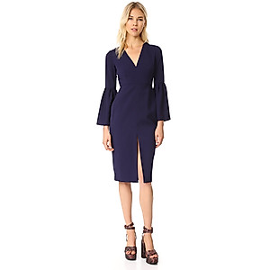 Jill Jill Stuart Women's V Neck Bell Sleeve Cocktail, deep Violet, 2