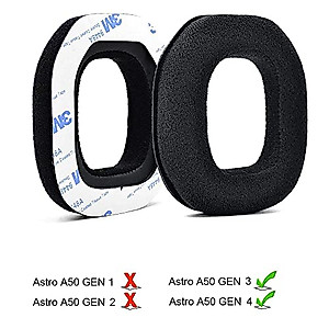 Earpads for Logitech Astro A50 Gen 3 4 Headset, Replacement Ear Cushion Pads with Memory Foam for Logitech Astro A 50 A40TR Headphone, A Pair