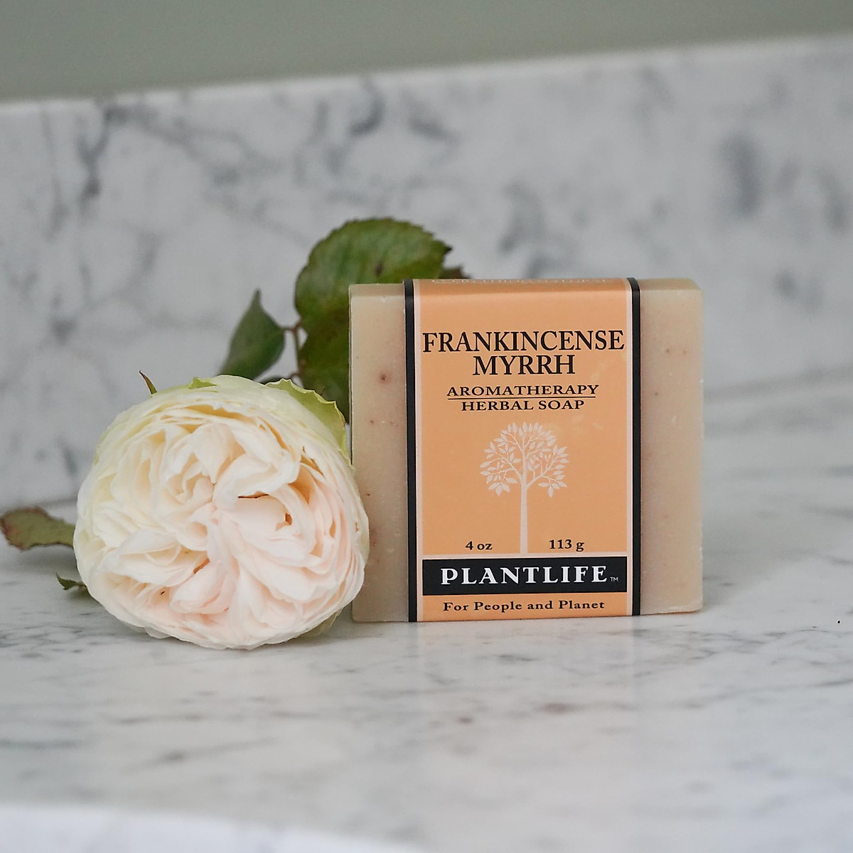Plantlife Frankincense Myrrh Bar Soap - Moisturizing and Soothing Soap for Your Skin - Hand Crafted Using Plant-Based Ingredients - Made in California 4oz Bar