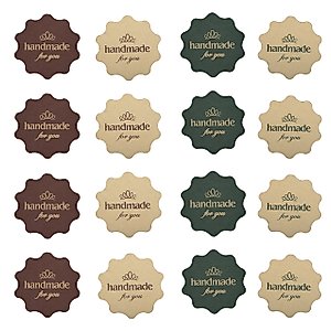 IMagicoo 240 Lovely Cute"Handmade" Label Seal Sticker Handmade Baked Envelope Label Decorative Sticker (Style-10(4x4cm))