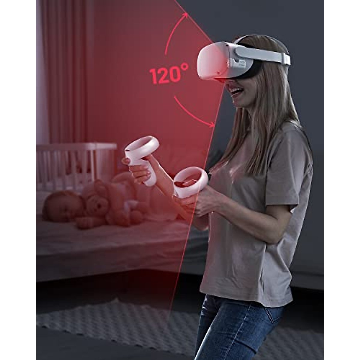 ZYBER Ir Light for Meta Quest 2 Pro PICO 4, Infrared Illuminator VR Accessories for Oculus Quest 2 Sensor Tracking in Dark