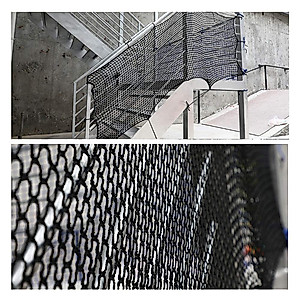 Black Stair Net Baby Protective Netting, Stairway Railing Safety Net for Children Pets Toys, Nylon Mesh Net for Balcony Banister Guard, Fence Net, Cargo Net (Size : 1x3m(3x10ft))