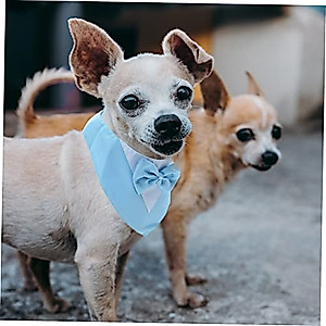 Mipcase 3pcs Decorative Tuxedo Pets Kerchief Valentines Cat Adjustable Holiday Cool Cats Kitten Small Tie Dogs Puppy Towel Scarf Bibs Washable Delicate Dog Large Suit Collar Bow Bandana