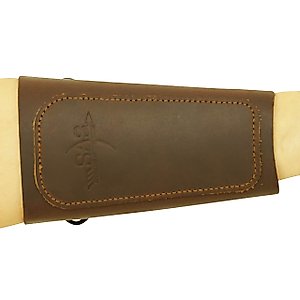 SAS 6.5" Traditional Brown Suede Leather Archery Arm Guard One Size with Cord Strap for Hunting Target Shootig Practice Bow Longbow Adults
