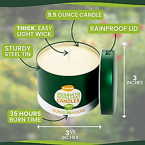 Mosquito Candle Outdoor 2 Pack with 5 Natural Essential Oils. DEET Free Citronella Candles Outdoor Mosquito Repellent Outdoor Patio. Mosquito Repellent Candles Outdoor. Bug Candles Repellent Outdoor