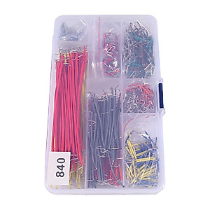 840 Pieces Preformed Breadboard Jumper Wire Kit 14 Lengths Assorted Jumper Wire for Breadboard Prototyping Circuits