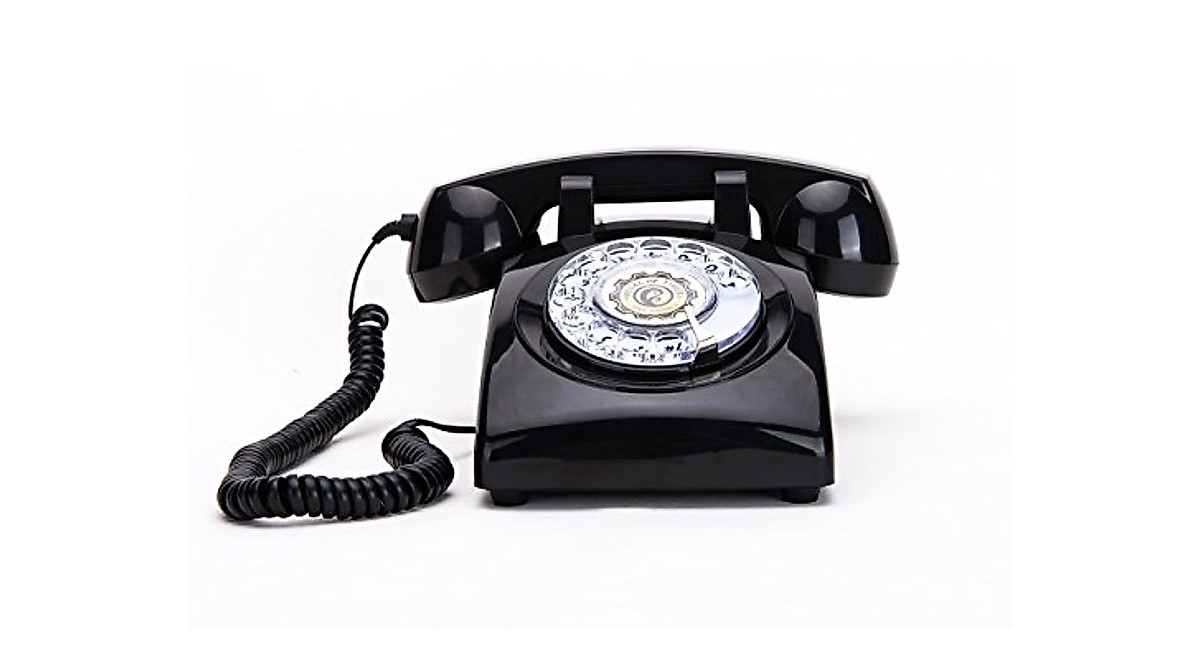 Vintage 1960s Rotary Dial Phone - Retro Landline with Mechanical Ringer