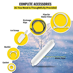 VEVOR Commercial Snowflake Ice Maker, 55LBS/24H ETL Approved Food Grade Stainless Steel Flake Ice Machine Freestanding Commercial Ice Machine for Seafood Restaurant, Scoop Included