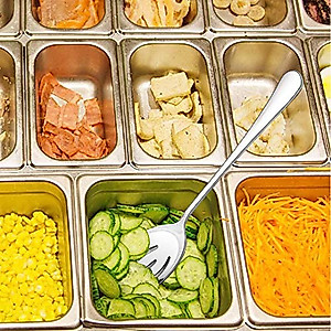 Serving Spoon Sets, Includes 2 Serving Spoons and 2 Slotted Serving Spoons, 8 3/4" Stainless Steel Buffet Banquet Spoons